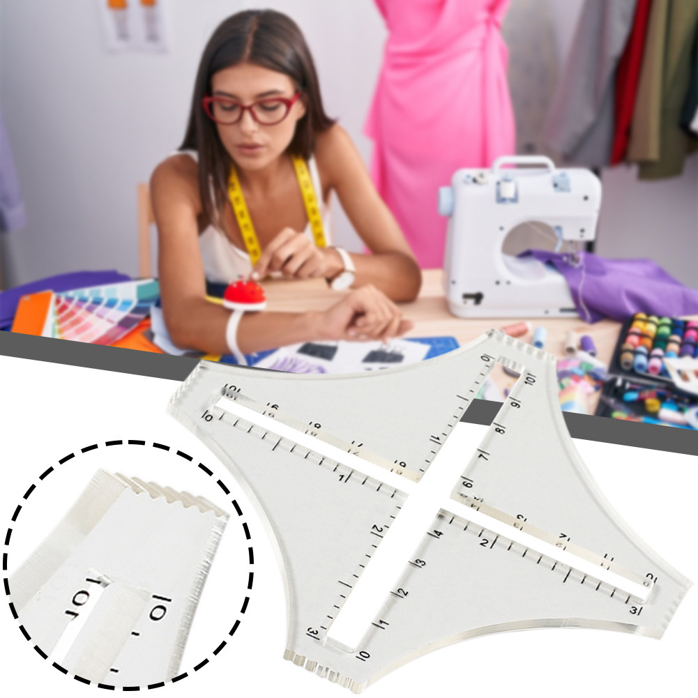 Acrylic Concentration Ruler Wool Sample Weaving Slide Ruler For Fabric ...
