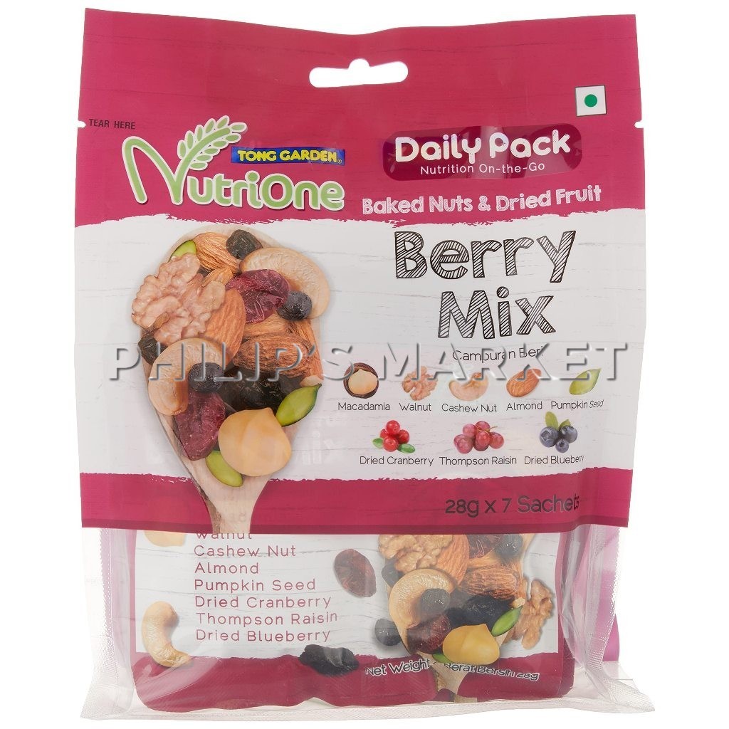 Tong Garden Nutrione Baked Nuts and Dried Fruit Berry Mix Pack of 7 (7 ...