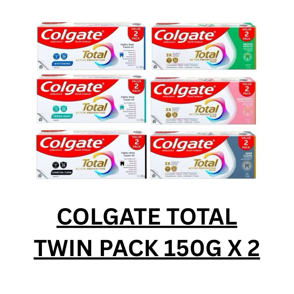 Colgate Total Toothpaste 2 x 150g | Shopee Singapore