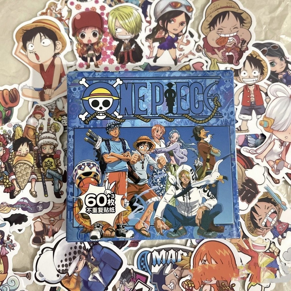 One Piece Sticker Cartoon Anime Sticker Pack Scrapbook Student Luffy ...