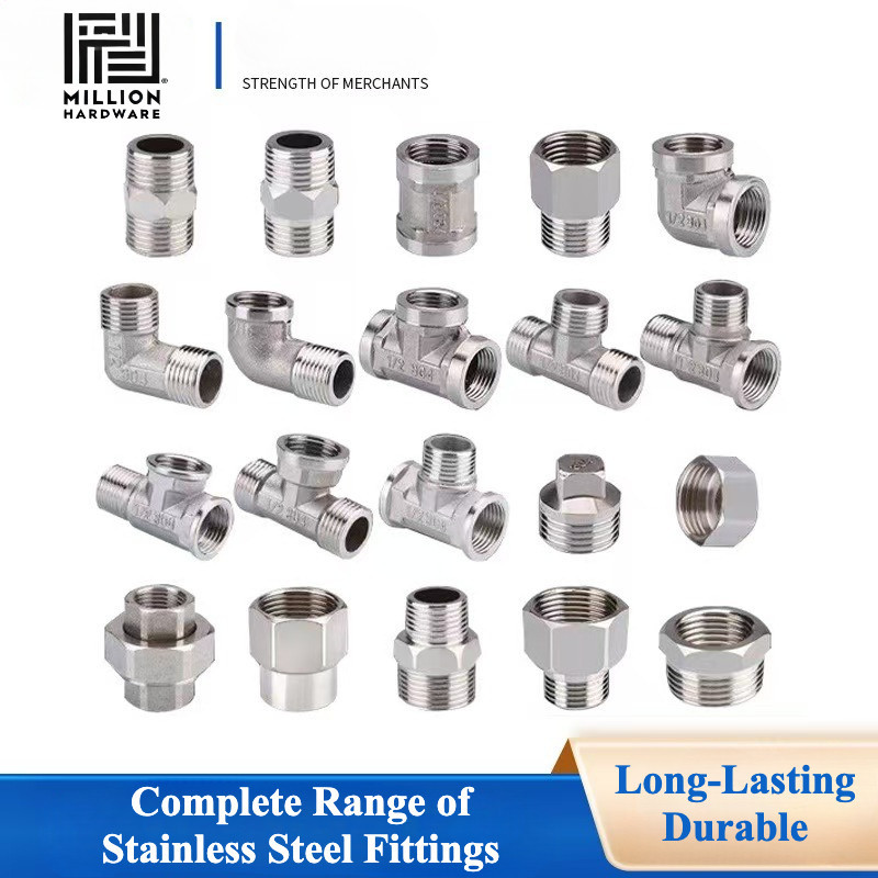 1/2" SUS304 Stainless Steel Fitting Socket Nipple End Cap Plug Wall ...