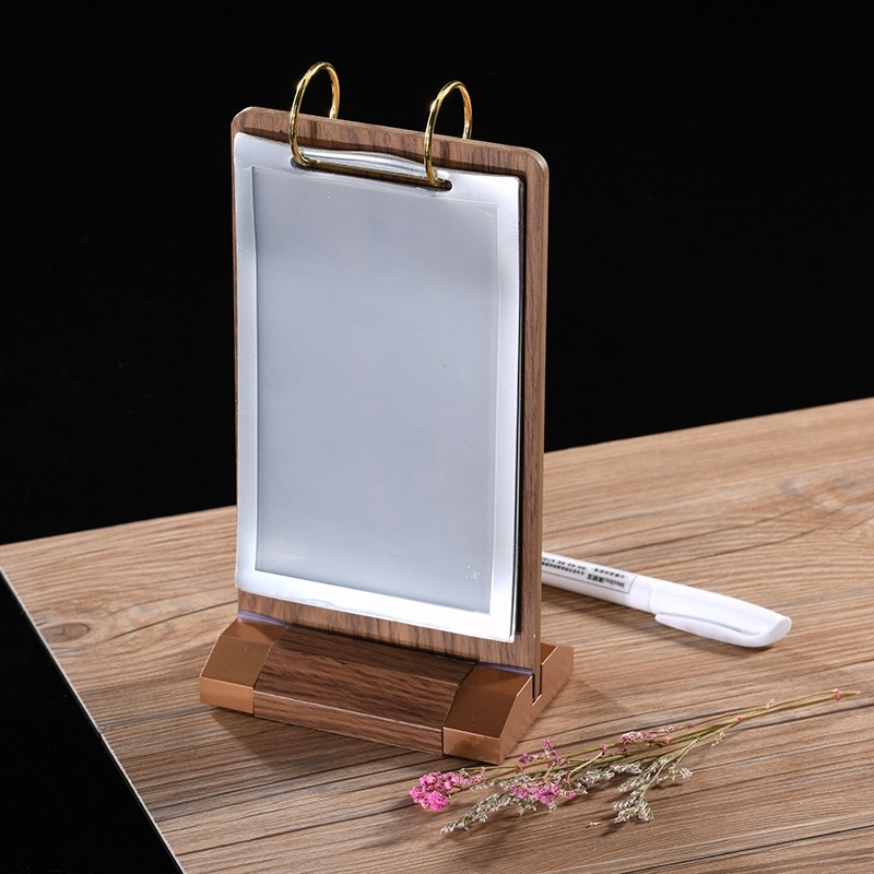 Wooden Flip Table Card Stand Table Sign Menu Card Wooden Acrylic Table ...