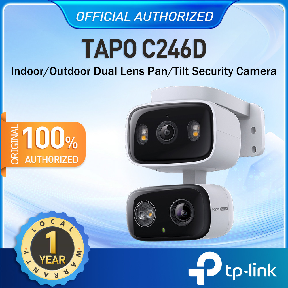Tapo C246D Indoor/Outdoor Dual Lens Pan/Tilt Security Camera 2K 3MP Smart Night Vision | Shopee ...