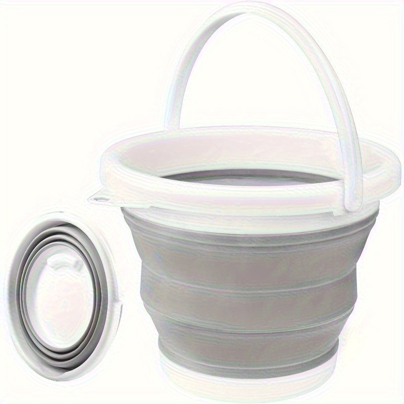 9.99Foldable Plastic Bucket，With sturdy handle and chiseled edges，Used ...