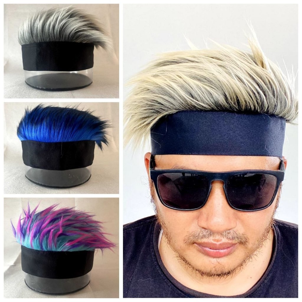 Gojo Satoru Anime Cosplay Men's Wig Hat – Viral Korean Hair Hat ...