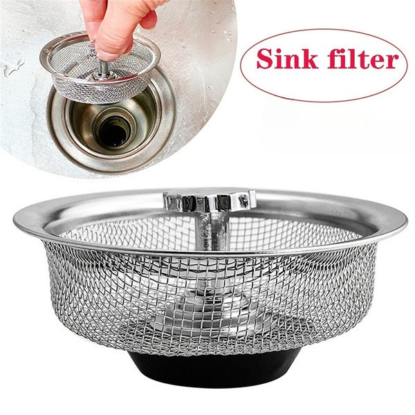 Newest Kitchen Water Sink Filter Sink Mesh Strainer Kitchen Stainless ...