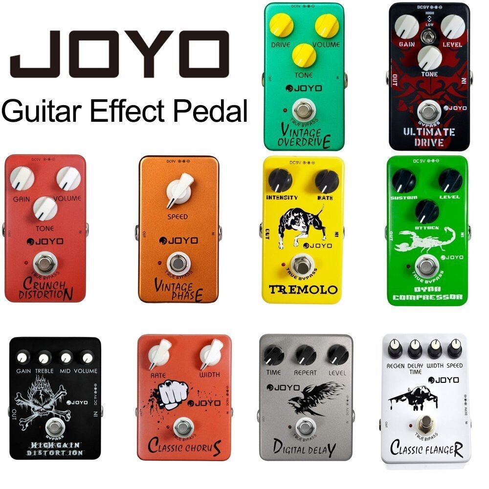 JOYO Guitar Effect Pedal Overdrive Reverb Phaser Chorus Delay Fuzz Flanger Crunch Distortion ...
