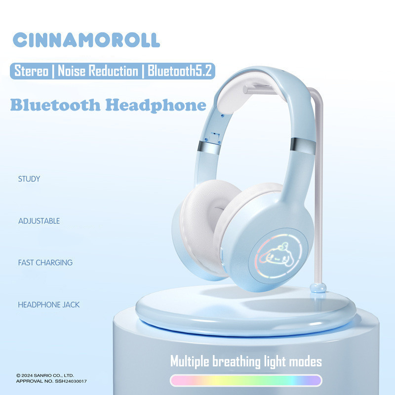 Cinnamoroll Wireless Bluetooth 5.2 Headphones With RGB Breathe Light ...