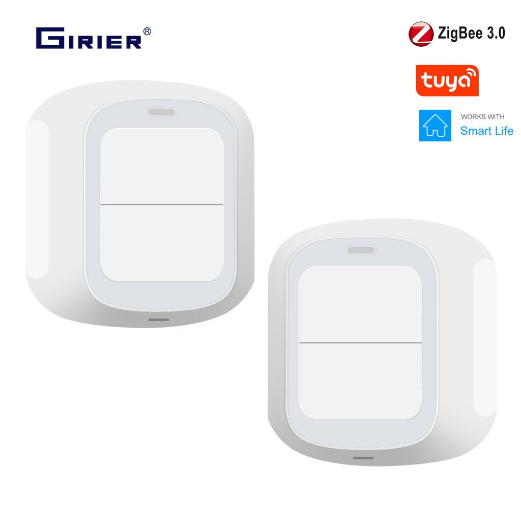 GIRIER Tuya Smart ZigBee/WiFi Scene Button Switch Wireless 1/2 Gang ...