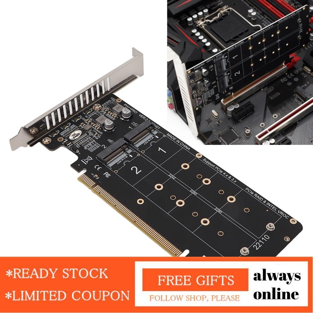 Alwaysonline PCIE X16 to M.2 M KEY Expansion Card NVMEx4 SSD 2U Server ...