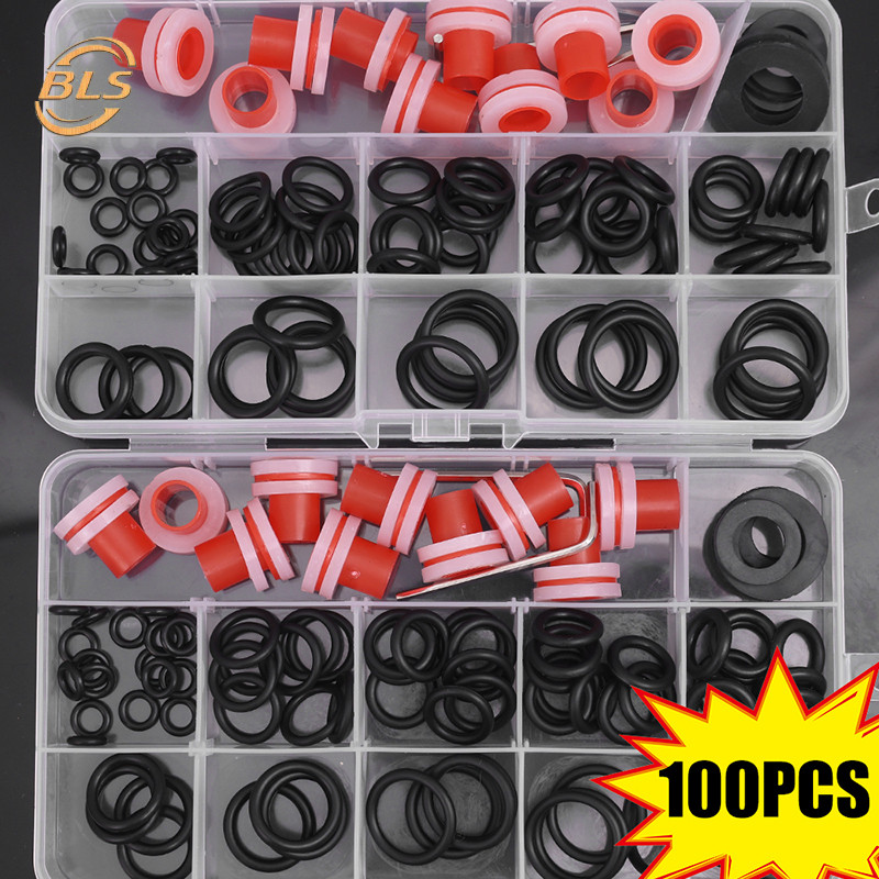 100 Pcs/ Set High Quality Durable Soft Rubber Faucet Seal Gasket ...