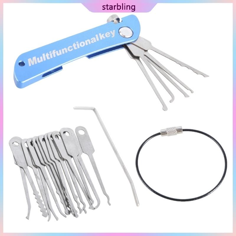 Star Stainless Steel Folding Lock Pick Tension Tool Wrench Kit for Door ...