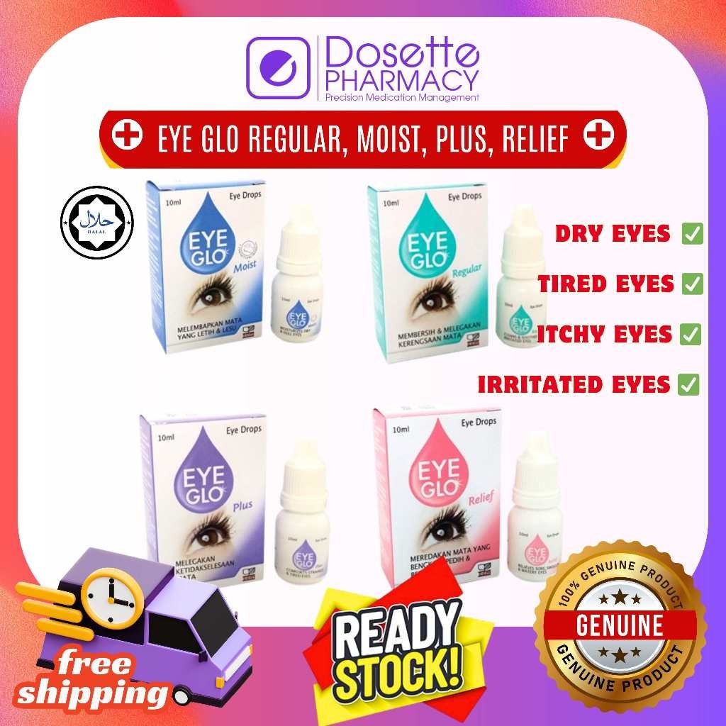 EYE GLO REGULAR (GREEN), RELIEF (RED), PLUS (PURPLE), MOIST (BLUE) 10ML ...
