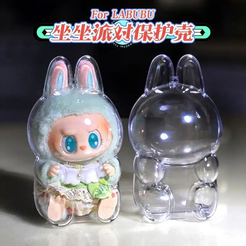 Labubu V2 Transparent Protective Cover 15cm Labubu Organizer Box ...