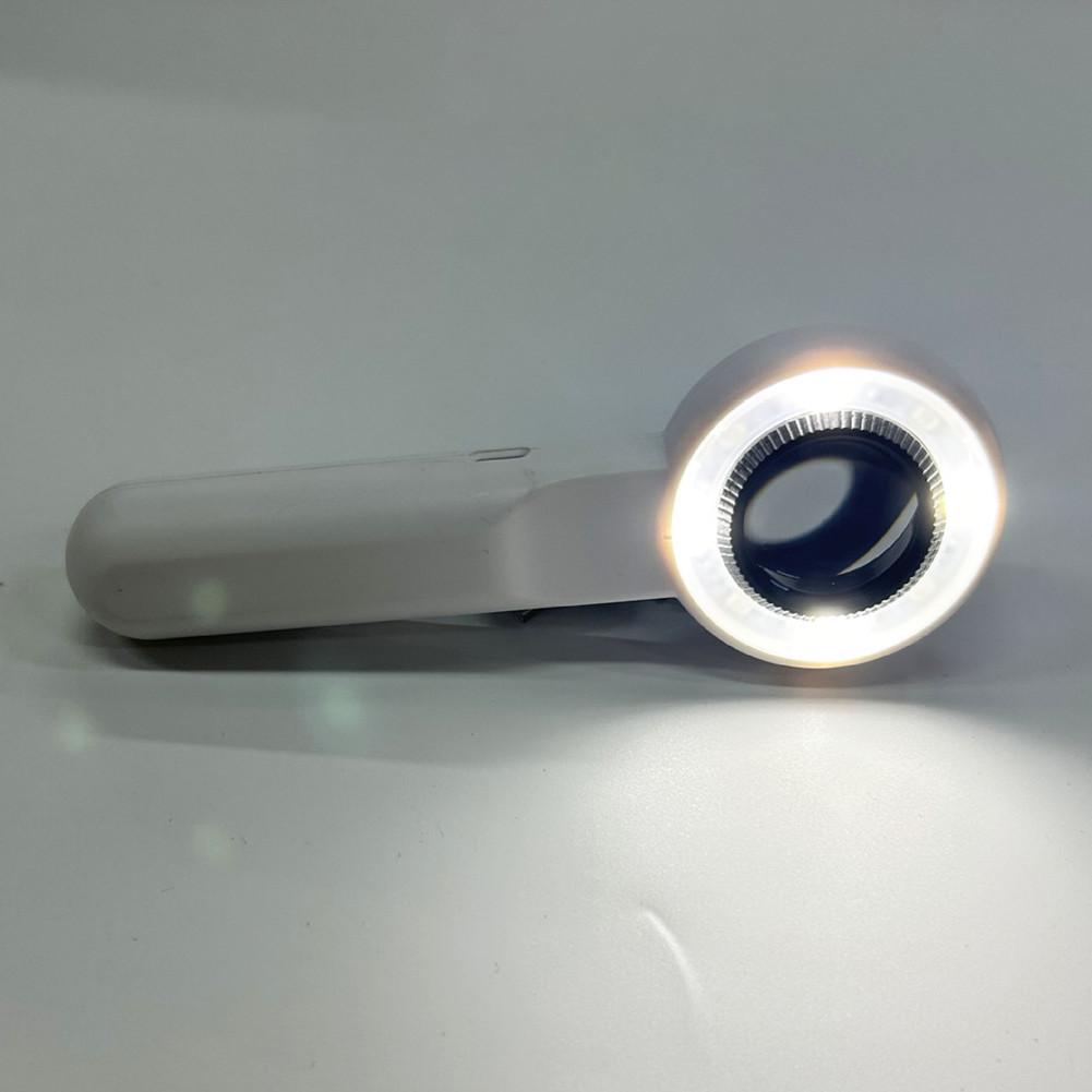 60X Handheld Magnifier with LED Light Illuminated Magnifying Glass for ...