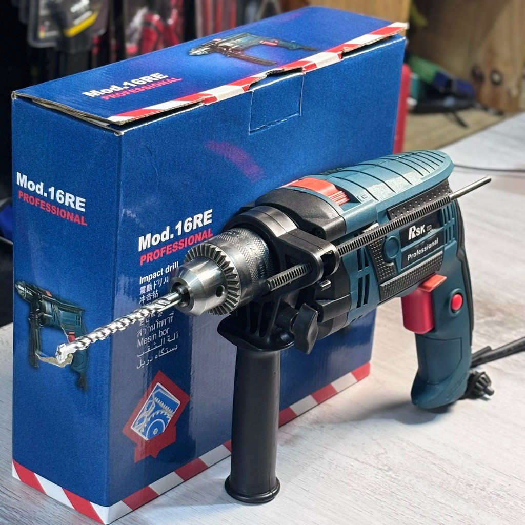 MESIN RSK Wood Iron Concrete Wall Drilling Machine 16mm Impact Drill 16 ...