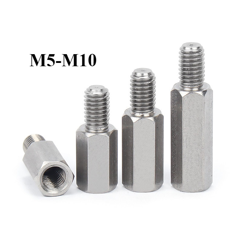 [Qn] M5/m6/m8/m10 Stainless Steel Single-Headed Bolt Hexagonal Pillar ...