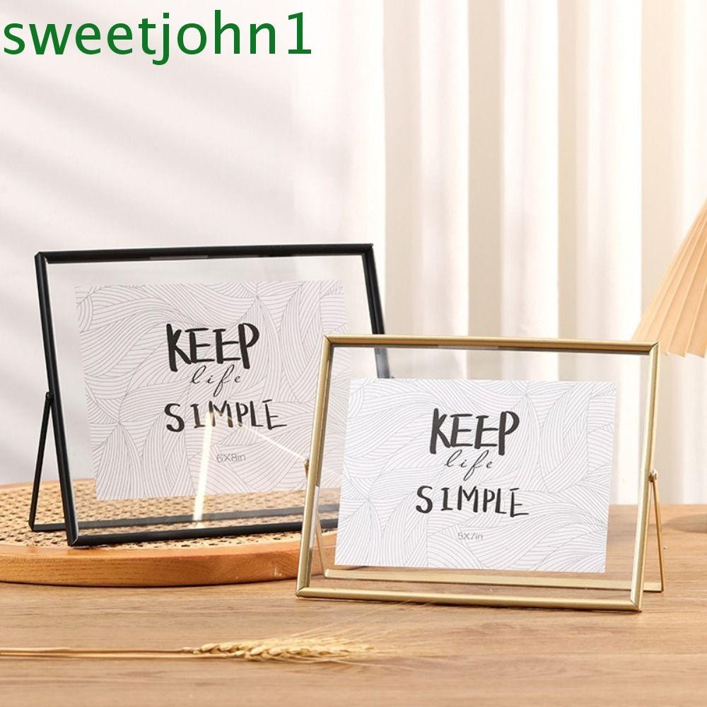 SWEETJOHN Tabletop Decorative Frame, Free Standing Rust-proof Metal ...