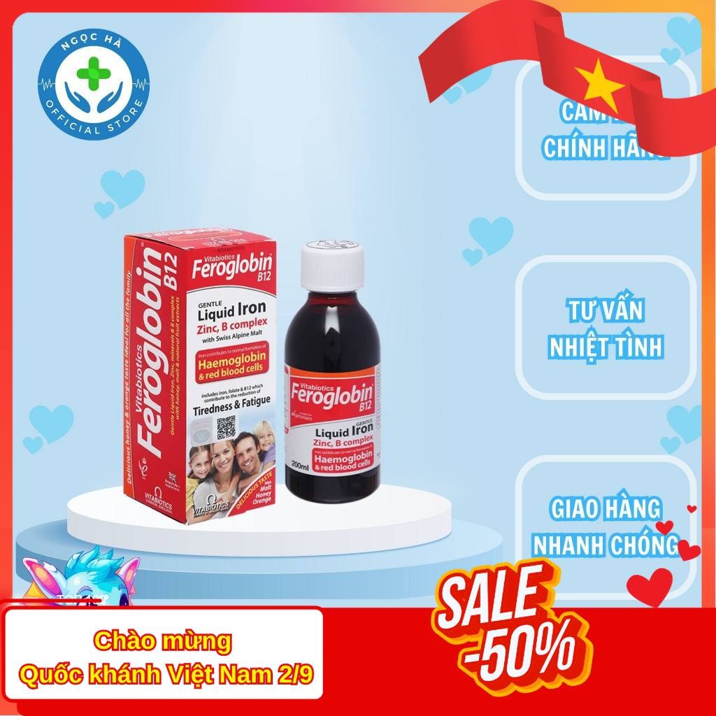 Vitabiotics FEROGLOBIN B12 Blood Supplement Syrup Provides Iron to ...
