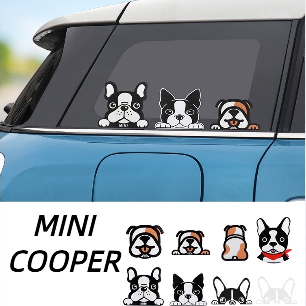 Mini COOPER Rear Cartoon Dog Sticker COUNTRYMAN CLUBMAN F54 F55 F56 ...
