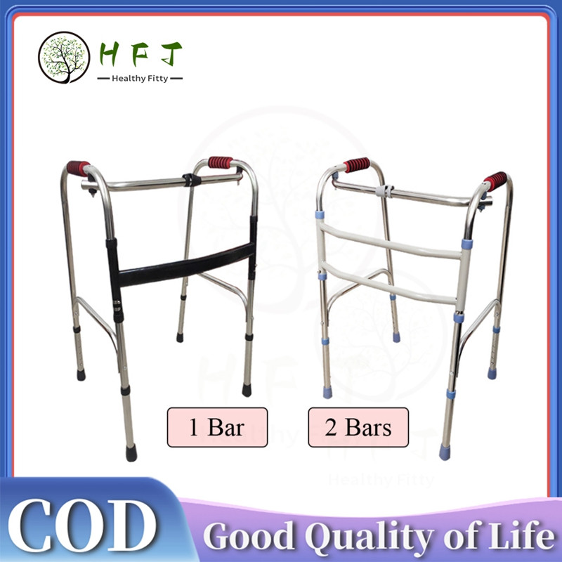 【Fast delivery】Foldable Stainless Steel Walking Frame Walking Aid ...