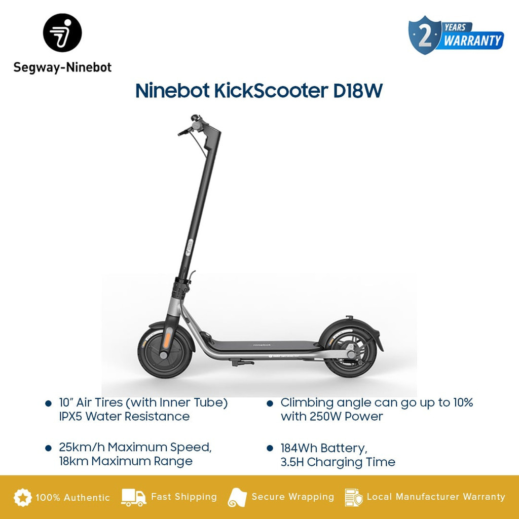 Xiaomi Segway-Ninebot KickScooter D Series D18W - | Shopee Singapore