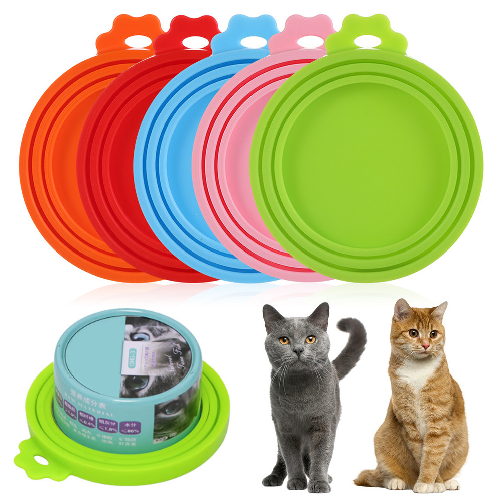 [SG STOCK] Canned can Food Cover Lid silicon Rubber Pet Cat Dog Wet ...