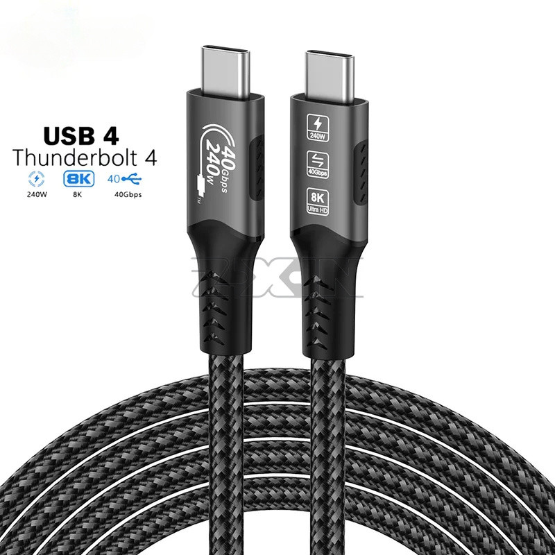 240W USB C To C Fast Charging Cable 48V 5A USB 4 40Gbps Thundebolt 4 ...