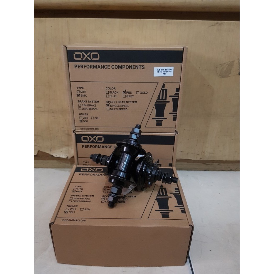 Oxo HB-383 BMX Hub 36H Bearing with 9T Cog Hub Freehub BMX Bike ...