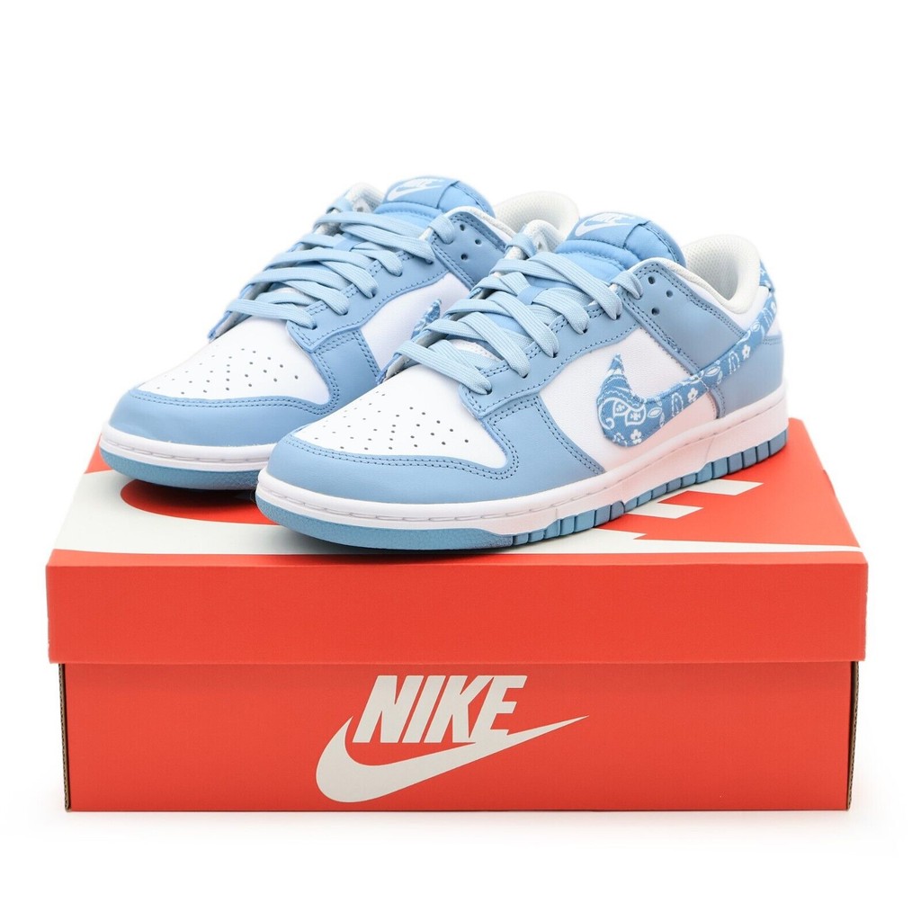 DH4401-101 Nike Dunk Low Essential Paisley Pack Worn Steel Blue White ...