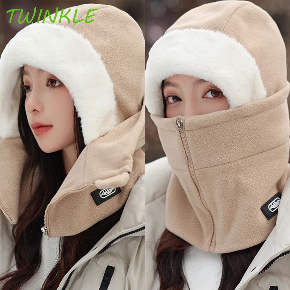 TWINKLE1 Winter Balaclavas Cap, Hood Thickened Plush Neckerchief ...