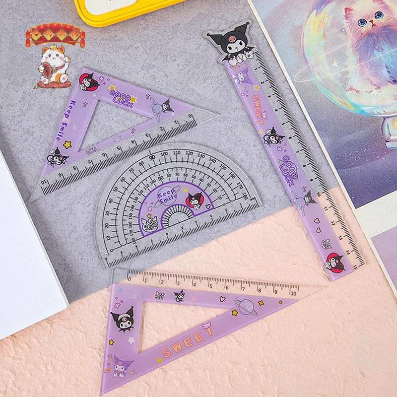 Amonghot> 4Pcs/set Kawaii Sanrio Kuromi My Melody Acrylic Rulers ...