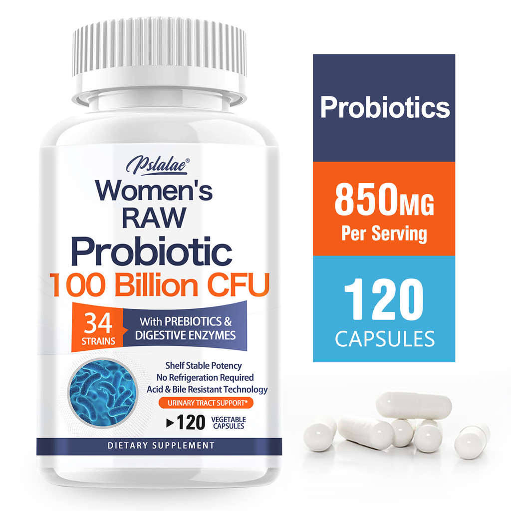 Pslalae Probiotics Capsules - Contains Prebiotics and Digestive Enzymes ...