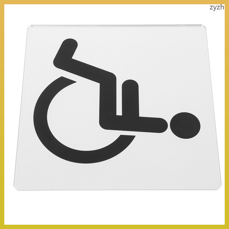 Bathroom Signboard Wheelchair Accessible Label Disabled Restroom ...