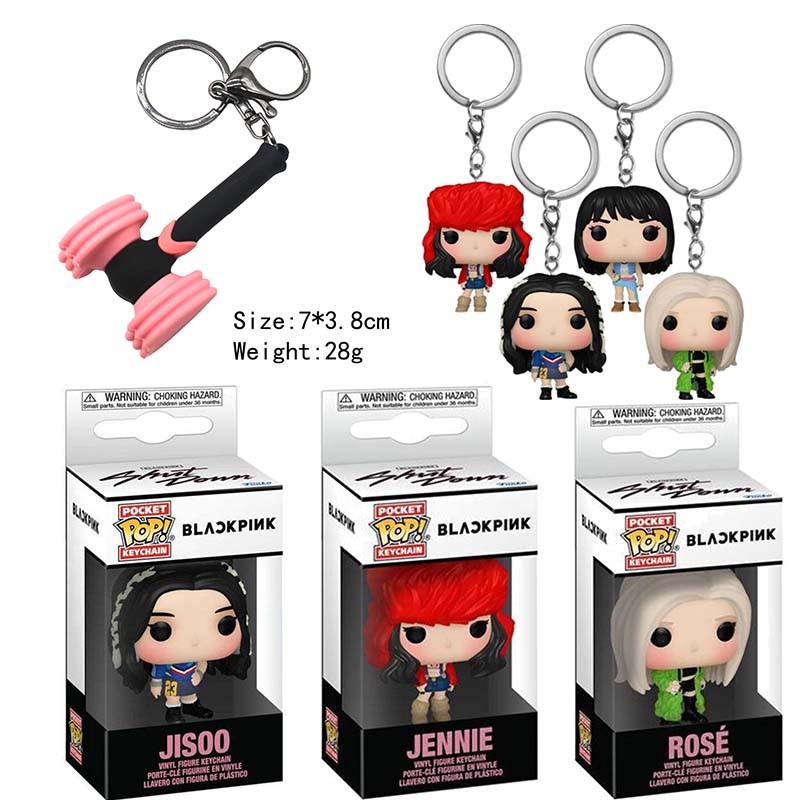 BLACKPINK 2025 Funko Pop Keychain Set Rose Lisa Jennie Jisoo K Pop Idol Collectible Gift ...