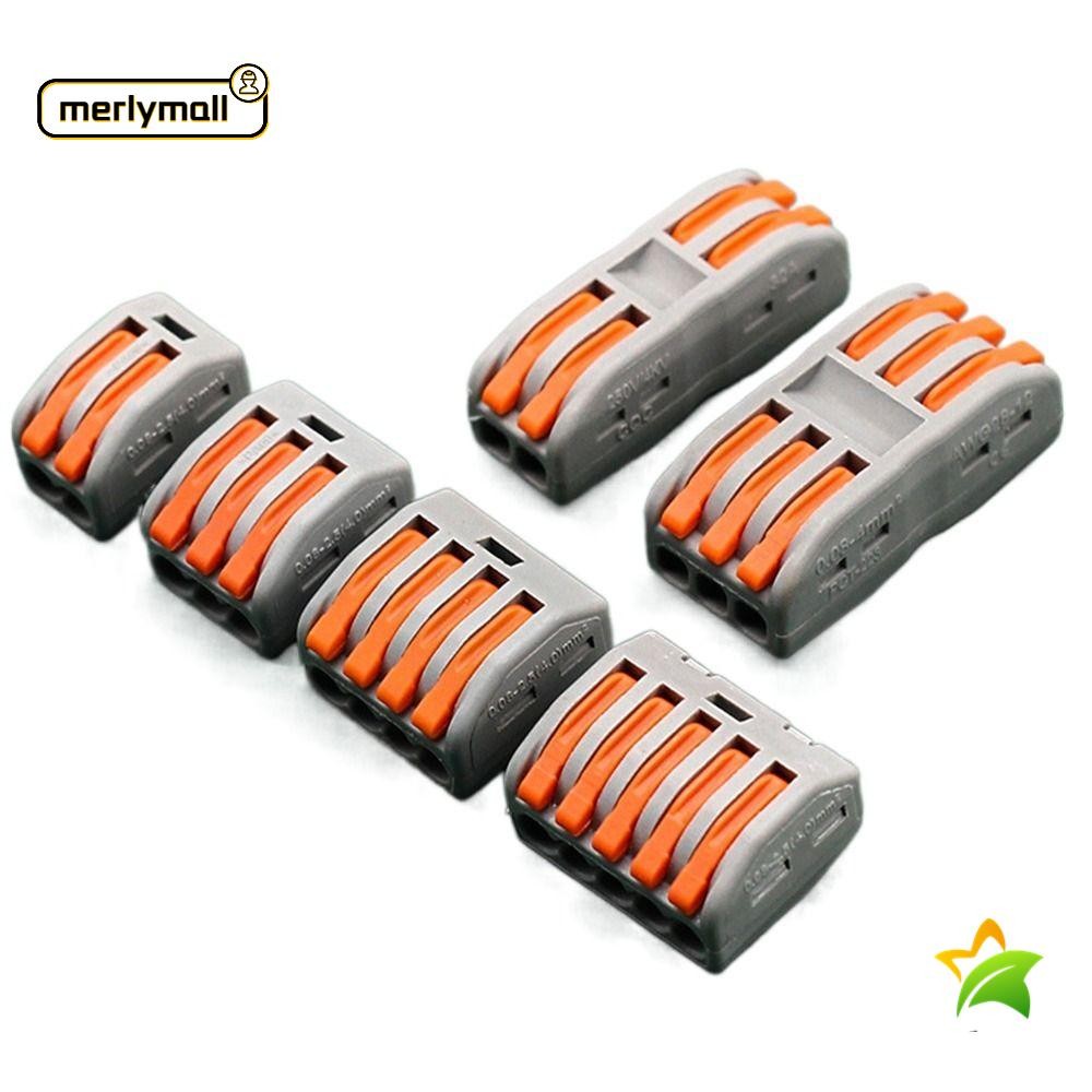 MERLYMALL Wire Connector, Universal Mini Quick Terminal Block, Quick ...