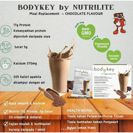 BodyKey by Nutrilite Meal Replacement Shake (Berry/Cafe /Chocolate ...