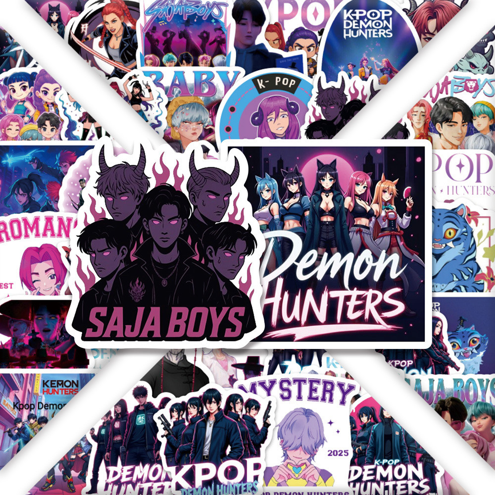 30pcs Photocard Kpop Demon Hunters Stickers Rumi Mira Zoey Jinu Mystery Abby Romance Saja Boys ...