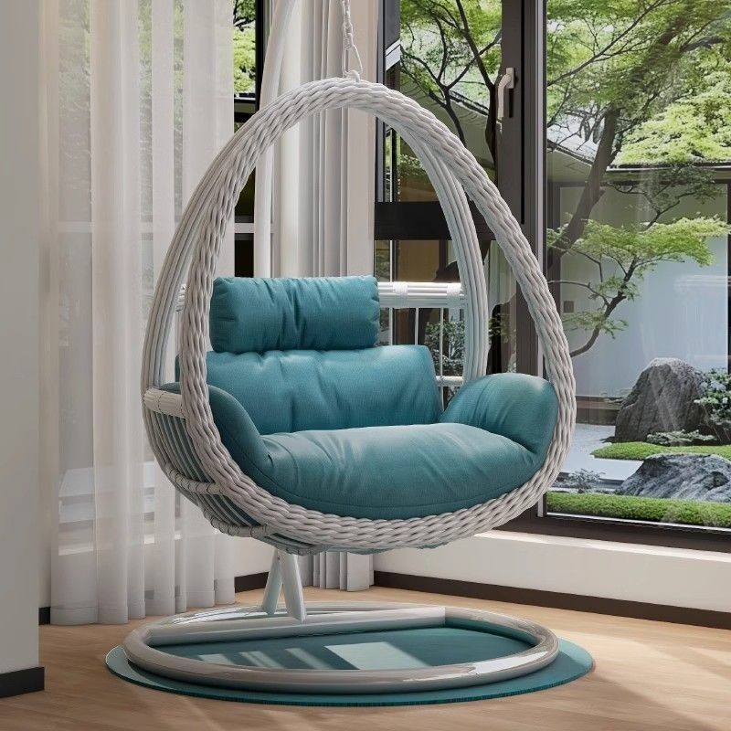 Hanging Basket Chair Indoor Swing Balcony Double Rattan Rocking Chair ...