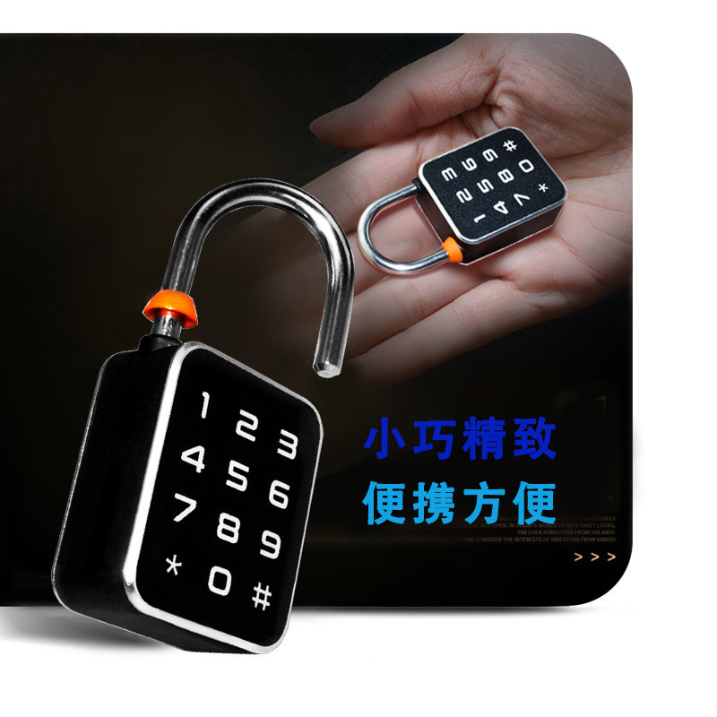 Mini Padlock Smart Lock Graffiti Fingerprint Combination Lock Luggage ...