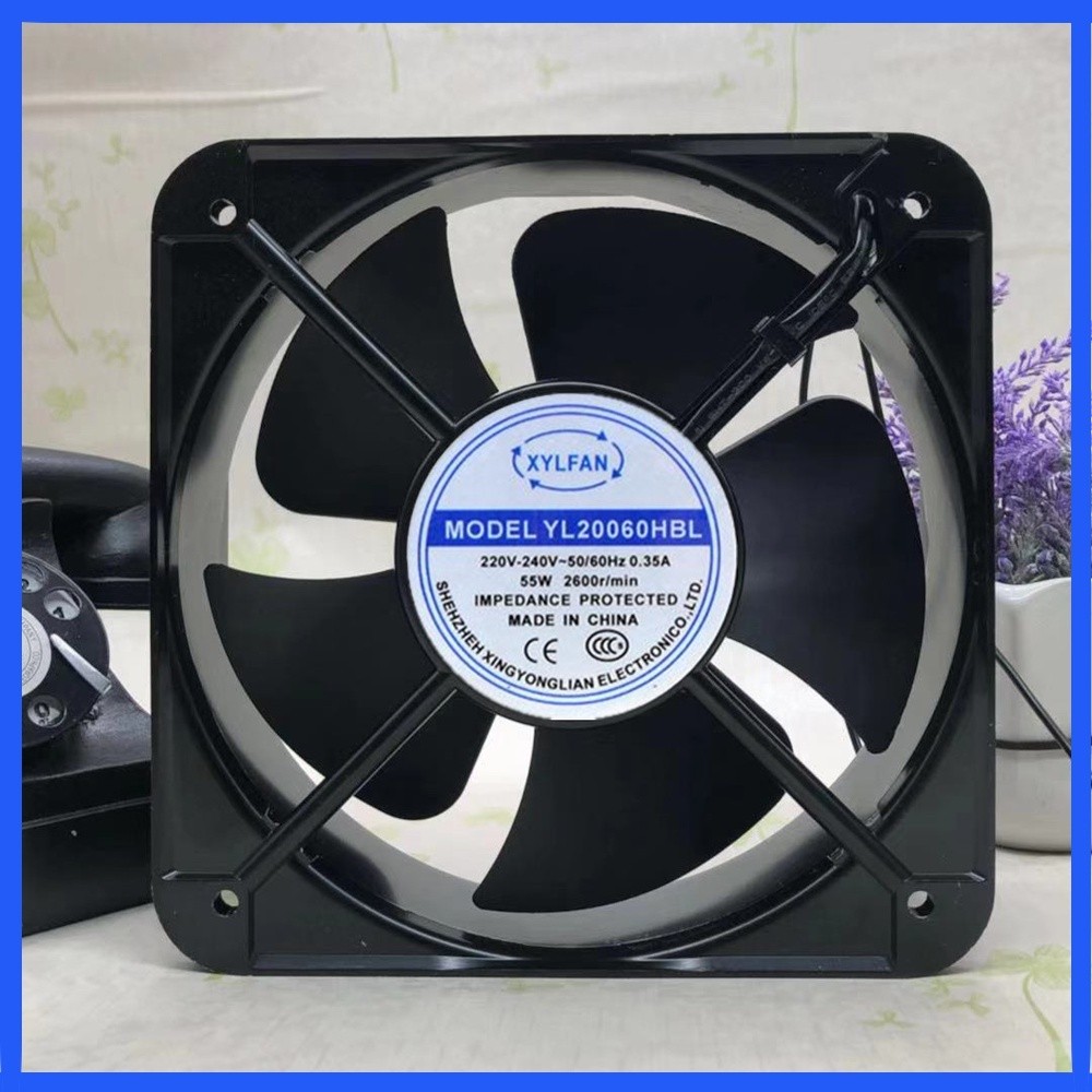 Yl20060hbl 220V 200 * 200 * 60mm Double Ball Bearing Industrial Fan ...