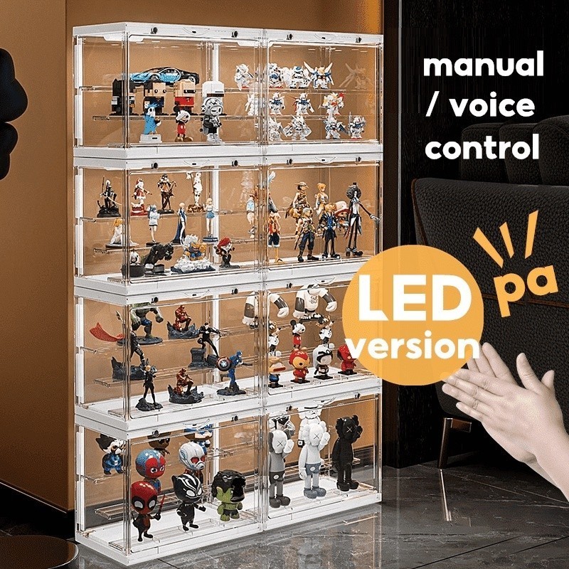 LED / NON-LED Transparent 2/3/4 Layers Acrylic Display Case Blind Box ...