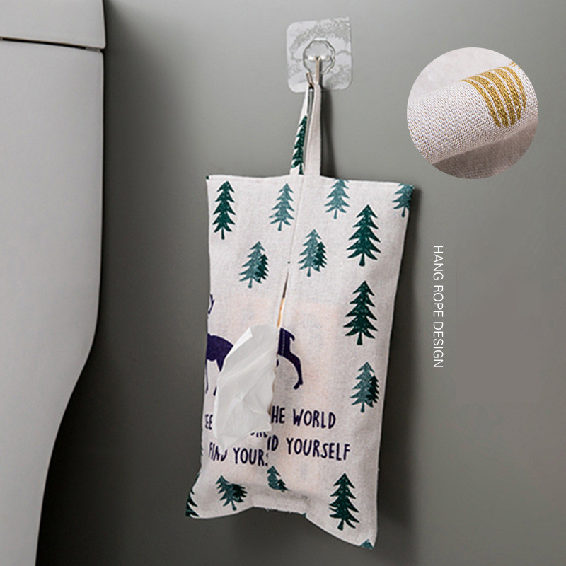 Toilet Paper Holder Reusable Wall Hanging Tissue Box Toilet Paper ...