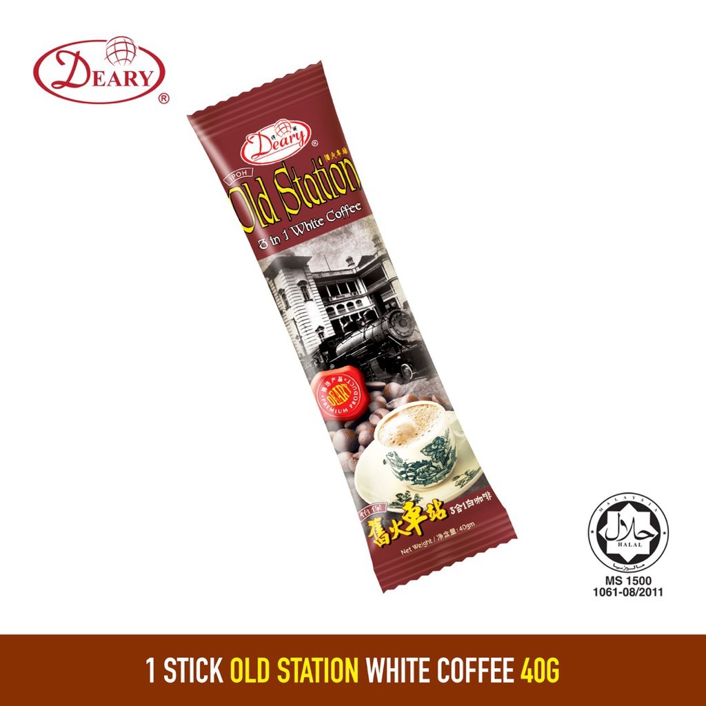 Deary Old Station Instant Premix 3-In-1 White Coffee (40g x 1 Stick ...