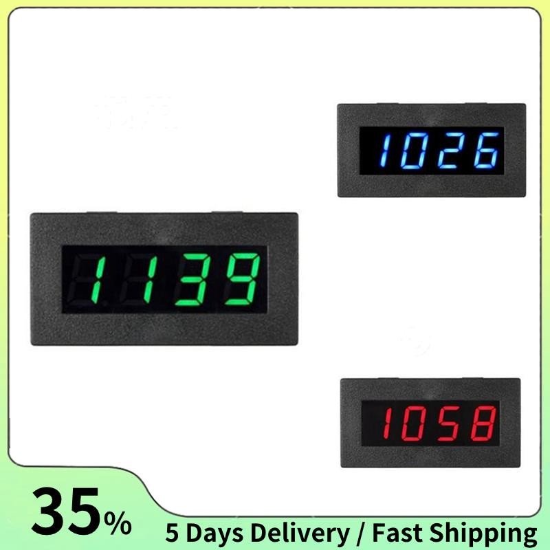 Tachometer 4 Digital LED Tach RPM Speed Meter with Hall Proximity ...