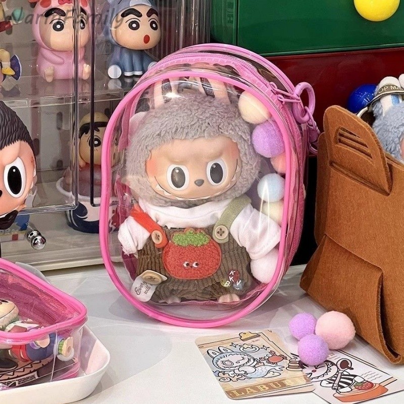 Labubu V2 V1 Display Box Plush Dolls Storage Pouch Keychain PVC Bag ...