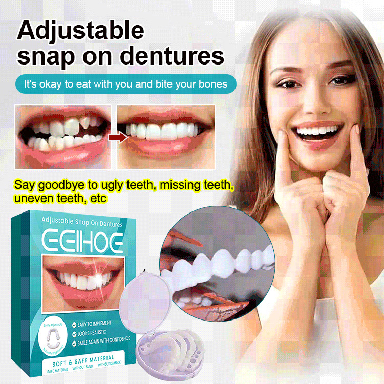 Temporary Denture Kit Tooth Gap Adjustable SnapOn Fillings Denture Kit ...