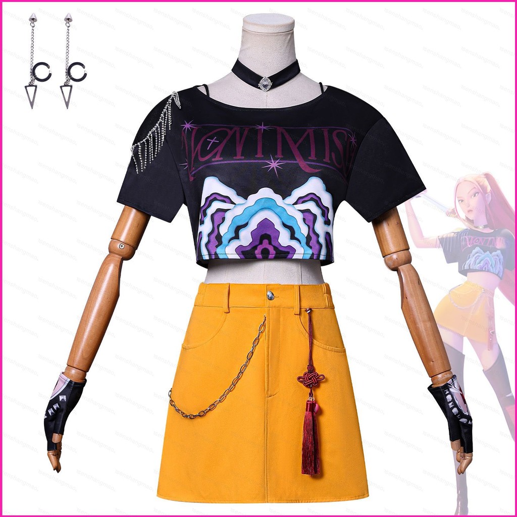 PS2 KPop Demon Hunters HUNTR/X Mira role play cosplay cloth Halloween ...