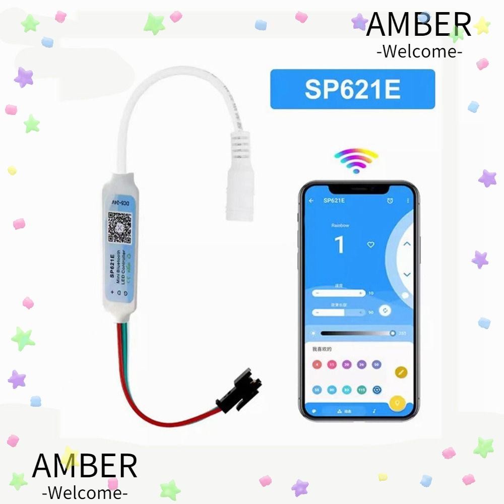 AMBER Light Controller, DC5-24V SP621E Music Bluetooth App Controller ...