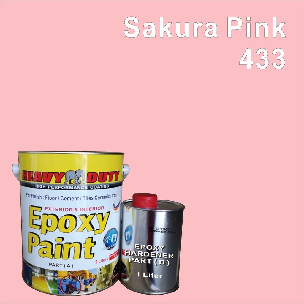 433 SAKURA PINK Epoxy Paint ( Heavy Duty Coating Brand ) Floor Coating ...